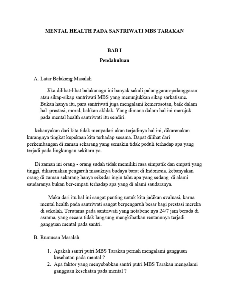 MENTAL HEALTH PADA REMAJA (Yuje) | PDF | Gaya Hidup | Pengembangan Diri