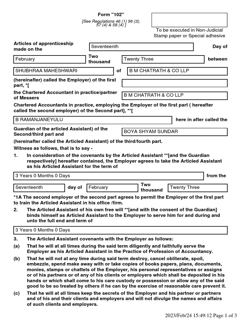 Form 102 | PDF | Cheque | Accountant