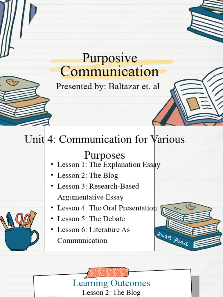 Purposive Communication Unit 4 Lesson 2 | PDF | Career & Growth | Self-Improvement