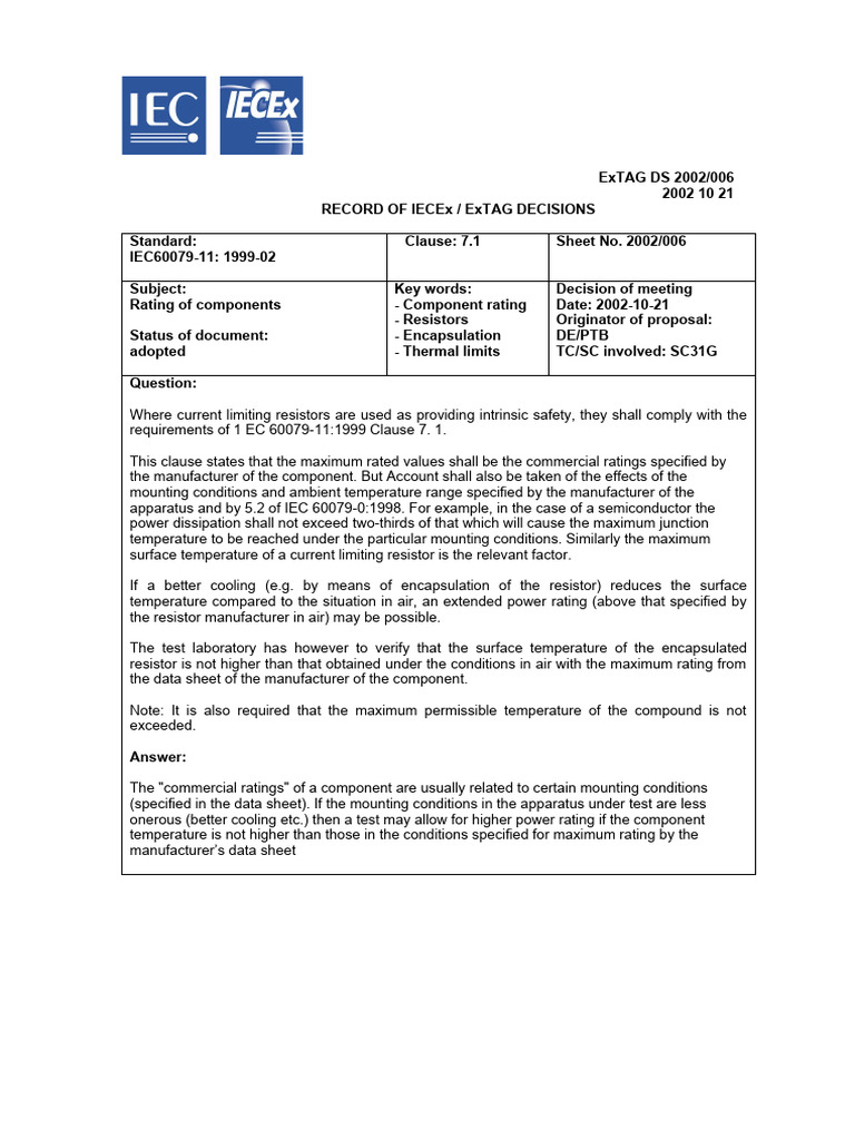 ExTAG DS 2002 006 | PDF | Resistor | Electricity