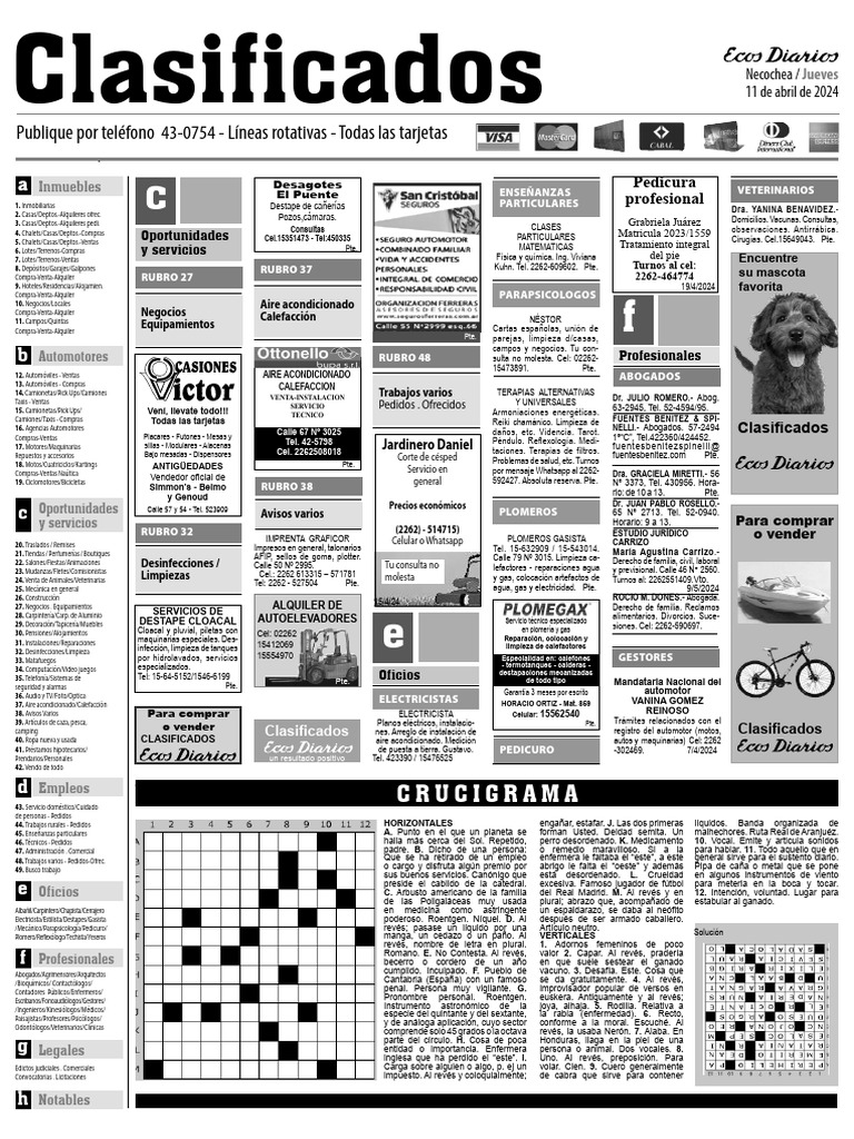 Clasificados: Oportunidades y Servicios | PDF