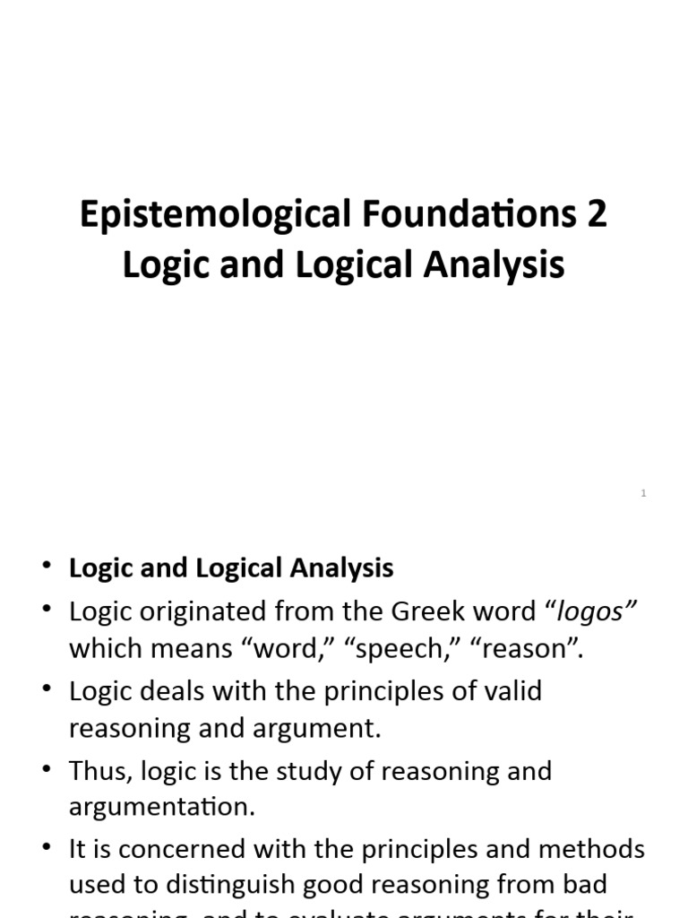 Epistemological Foundation | PDF | Logic | Argument