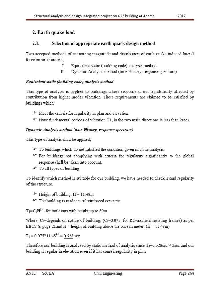 Earthquake load on the structure | PDF | Earthquakes | Structural Analysis