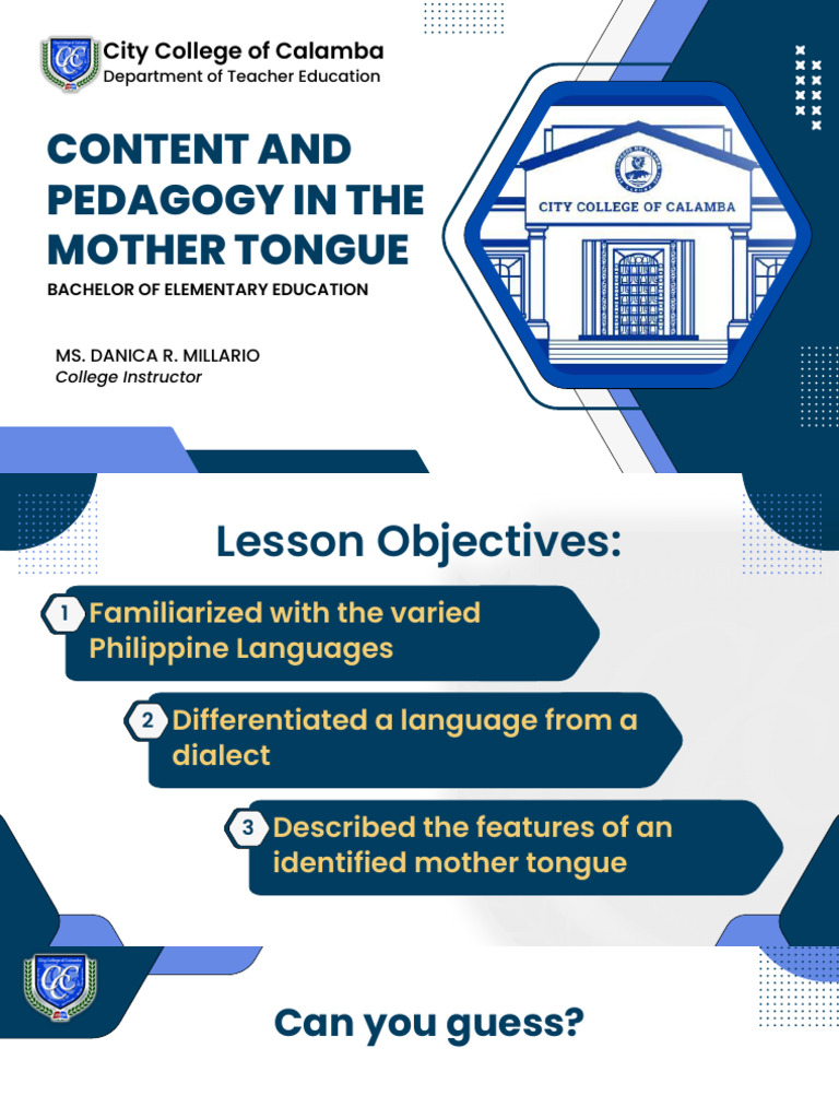 Mother Tongue Lessons Reviewer | PDF | Second Language | Second ...