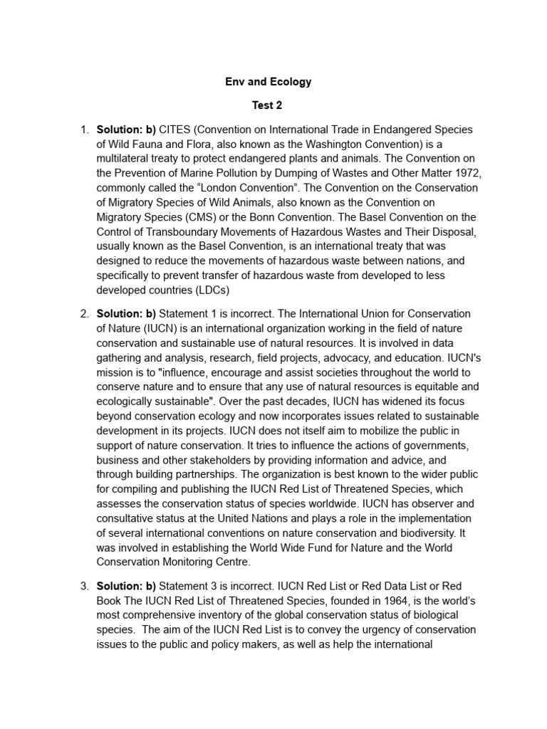 Env and Ecology Test 2 | PDF | Invasive Species | Carbon Cycle