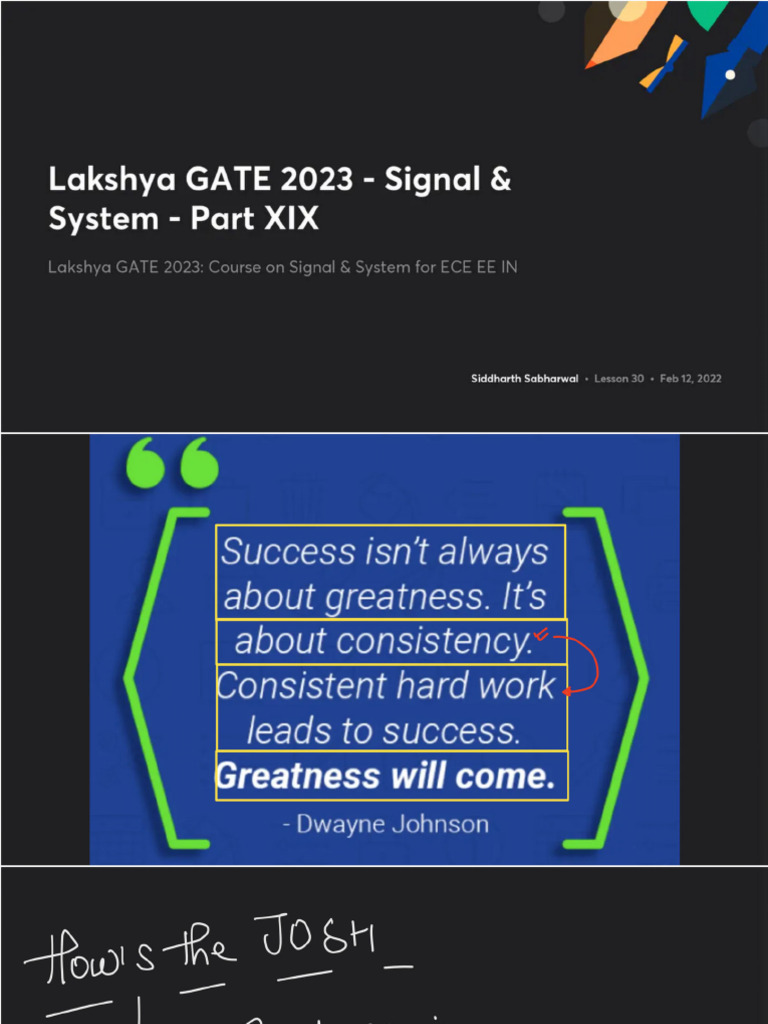 Lakshya GATE 2023 Signal System Part XIX With Anno | PDF