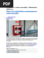 Guía NFPA 14: Mangueras y Montantes | PDF | Agua | edificio