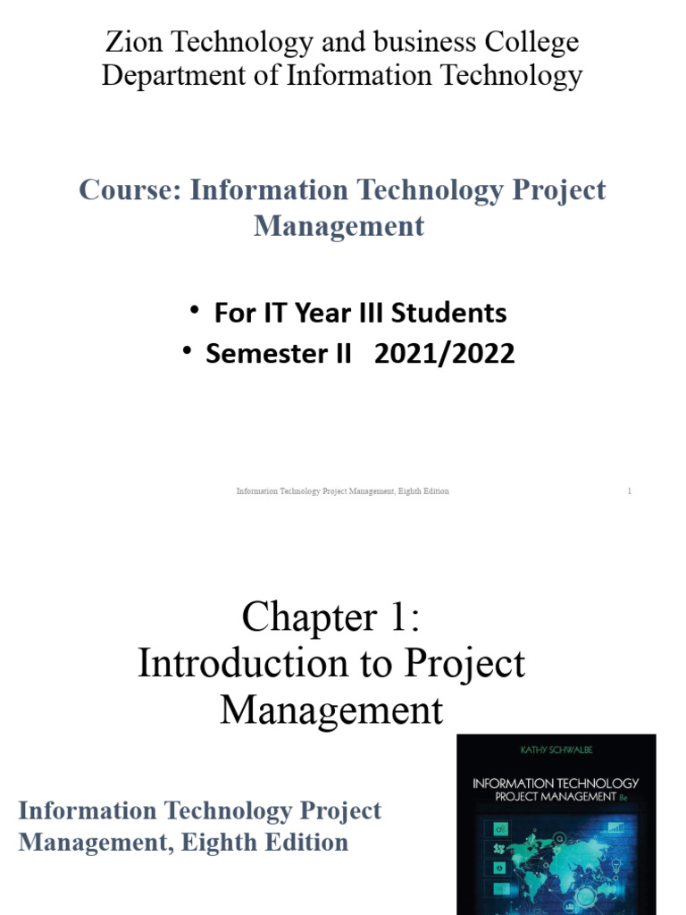 IT PM Chapter 1 - and - 2 | PDF | Software Development Process | Project Management