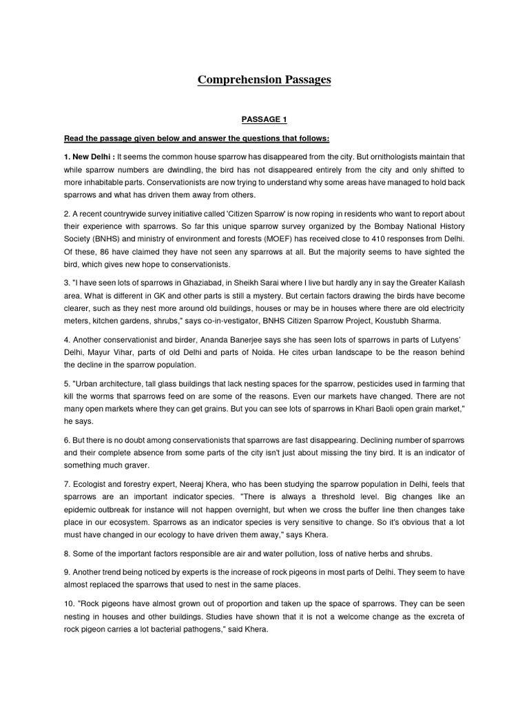 Class 12 Comprehension Passages Guide | PDF | Republic | Republicanism