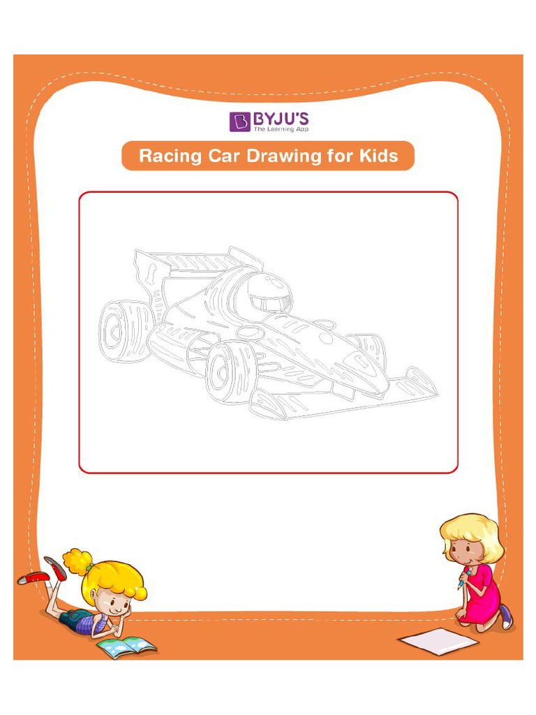 Racing Car Drawing For Kids 01 | PDF