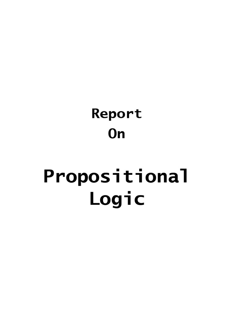 Propositional Logic | PDF | Logic | Formalism (Deductive)