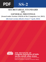 SS - 1 Secretarial Standard ON Meetings of The Board of Directors | PDF ...