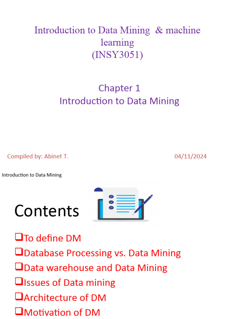 DM Chapter 1 | PDF | Data Mining | Data