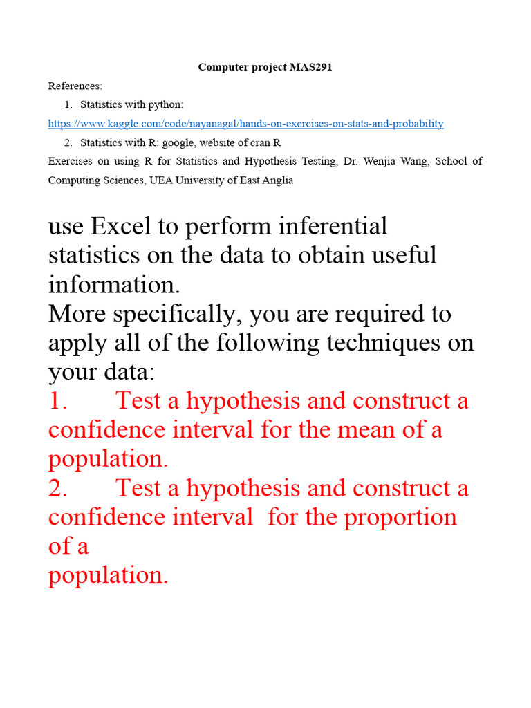 Computer Project - Student Choose Data | PDF | Statistics | Regression Analysis