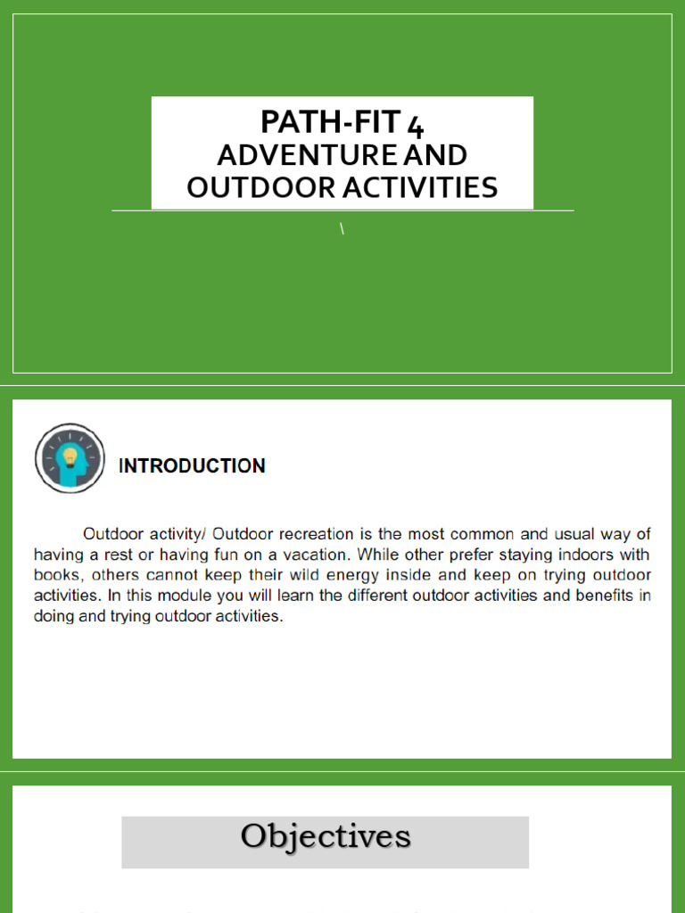 Path Fit 4 Intro | PDF | Recreation
