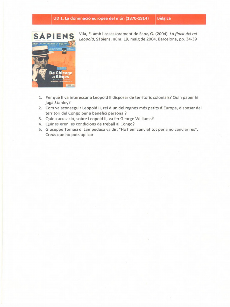 UD 1 El Congo Belga i Leopold II_compressed | PDF