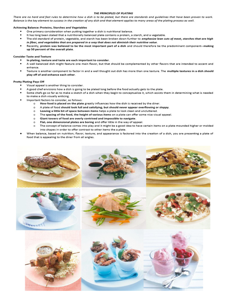 The Principles of Plating | PDF | Foods | Taste