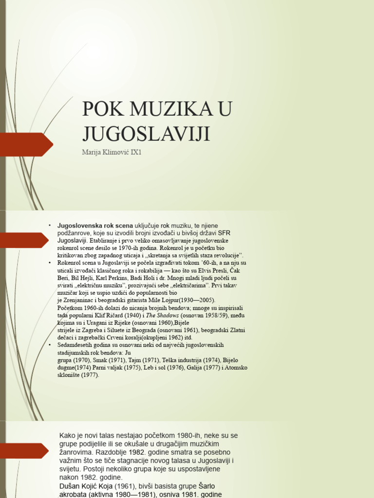 Pok Muzika U Jugoslaviji | PDF