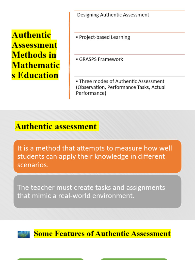 Week 4 Authentic Assessment | PDF | Project Based Learning | Cognition