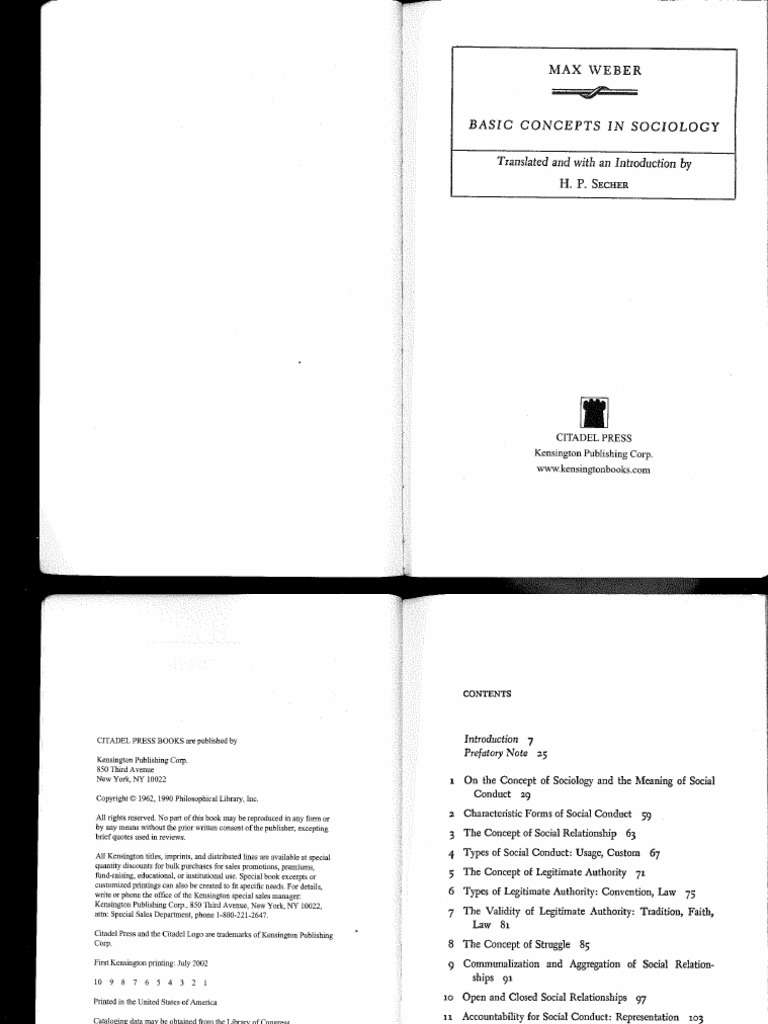 Weber Basic Concepts | PDF