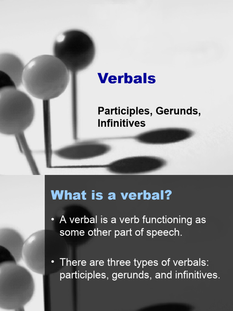Verbals | PDF | Verb | Adjective