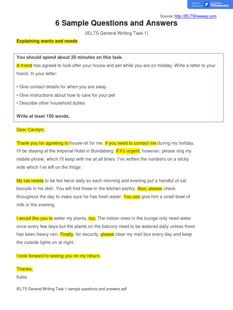 IELTS-General-Writing-Task-1-Letter-Writing-Samples | PDF