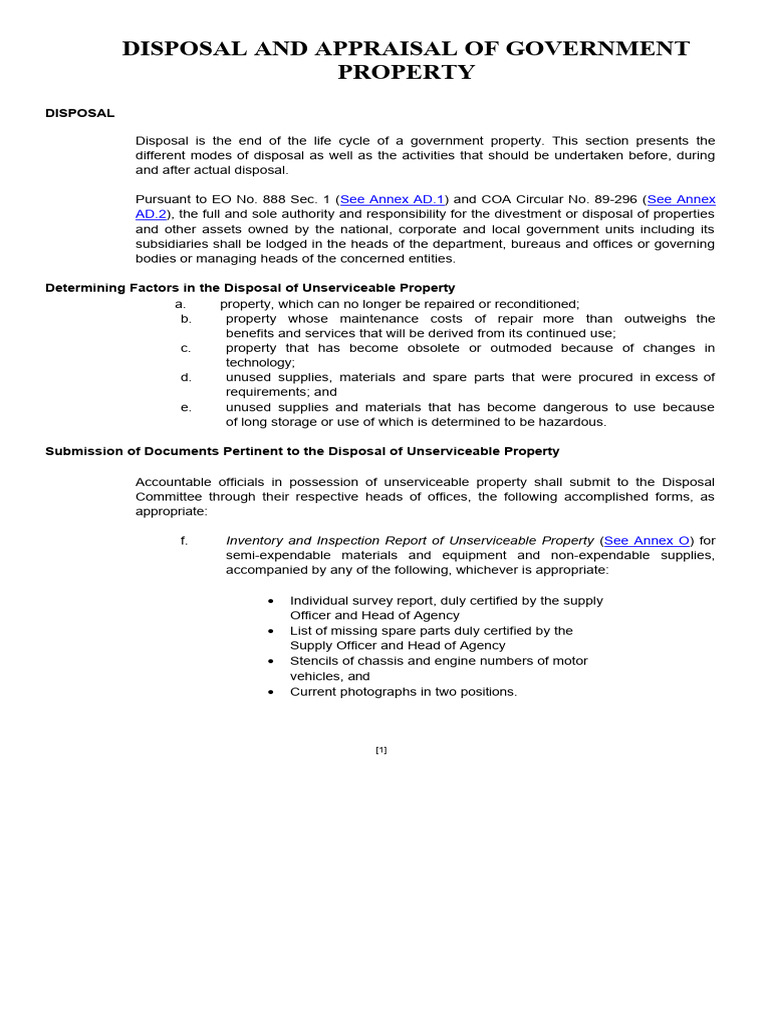 Disposal and Appraisal | PDF | Real Estate Appraisal | Auction