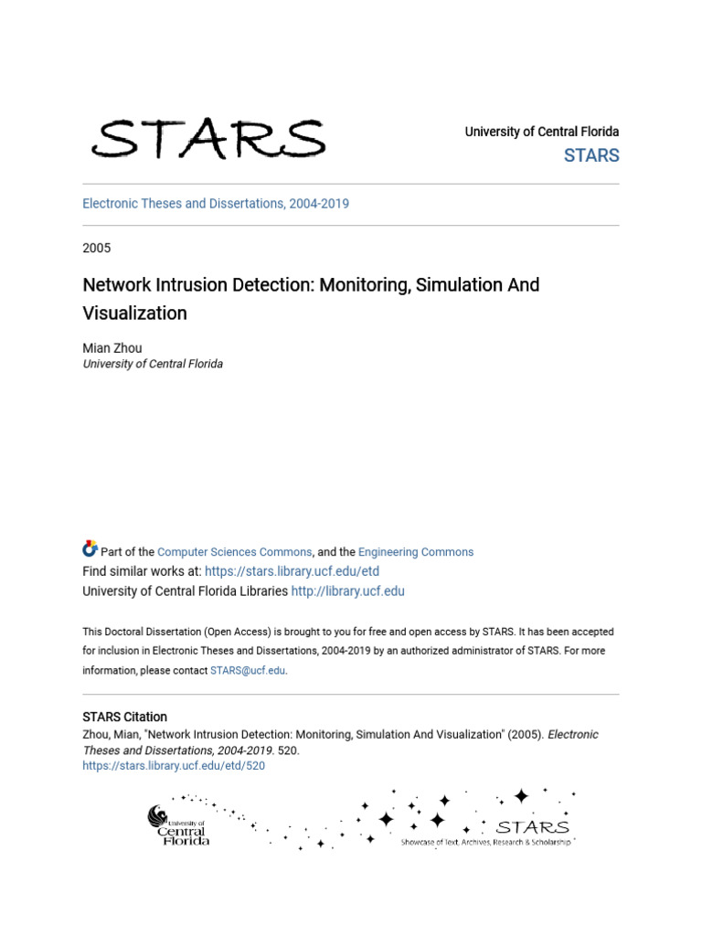 Network Intrusion Detection - Monitoring Simulation and Visualiz | PDF ...