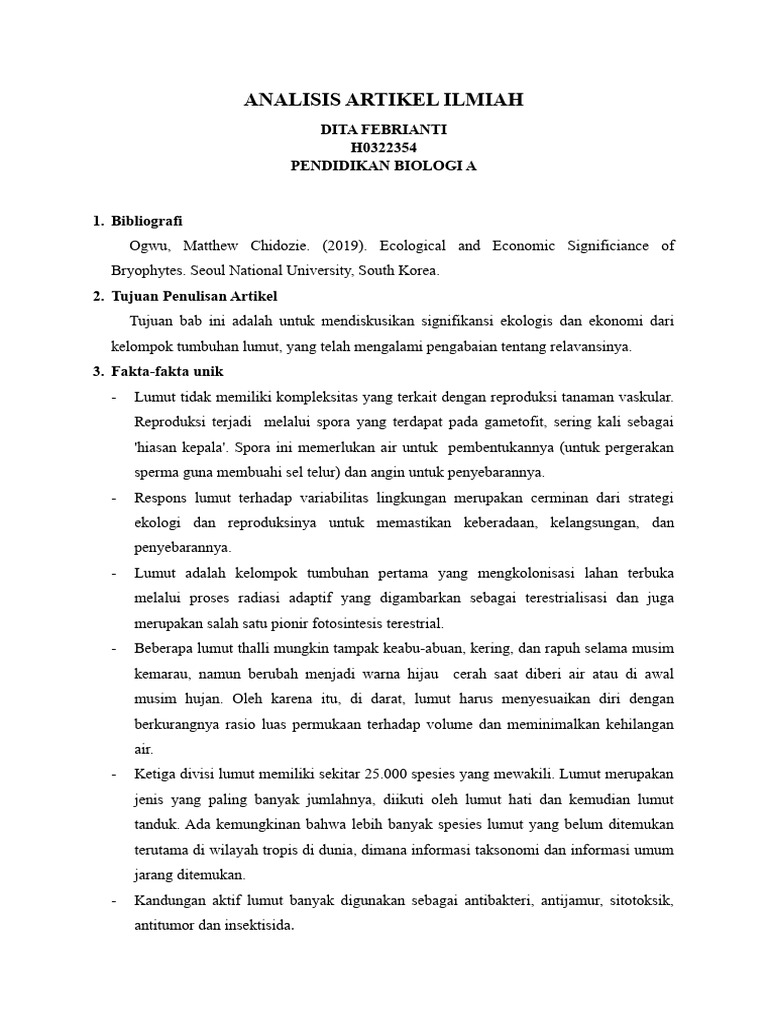 Analisis Artikel Ilmiah | PDF | Sains & Matematika | Teknologi & Rekayasa