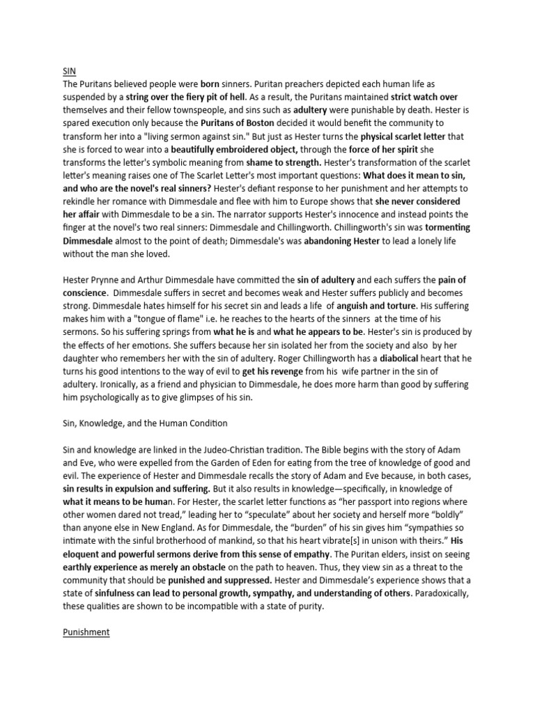 Scarlett Letter Themes | PDF | The Scarlet Letter