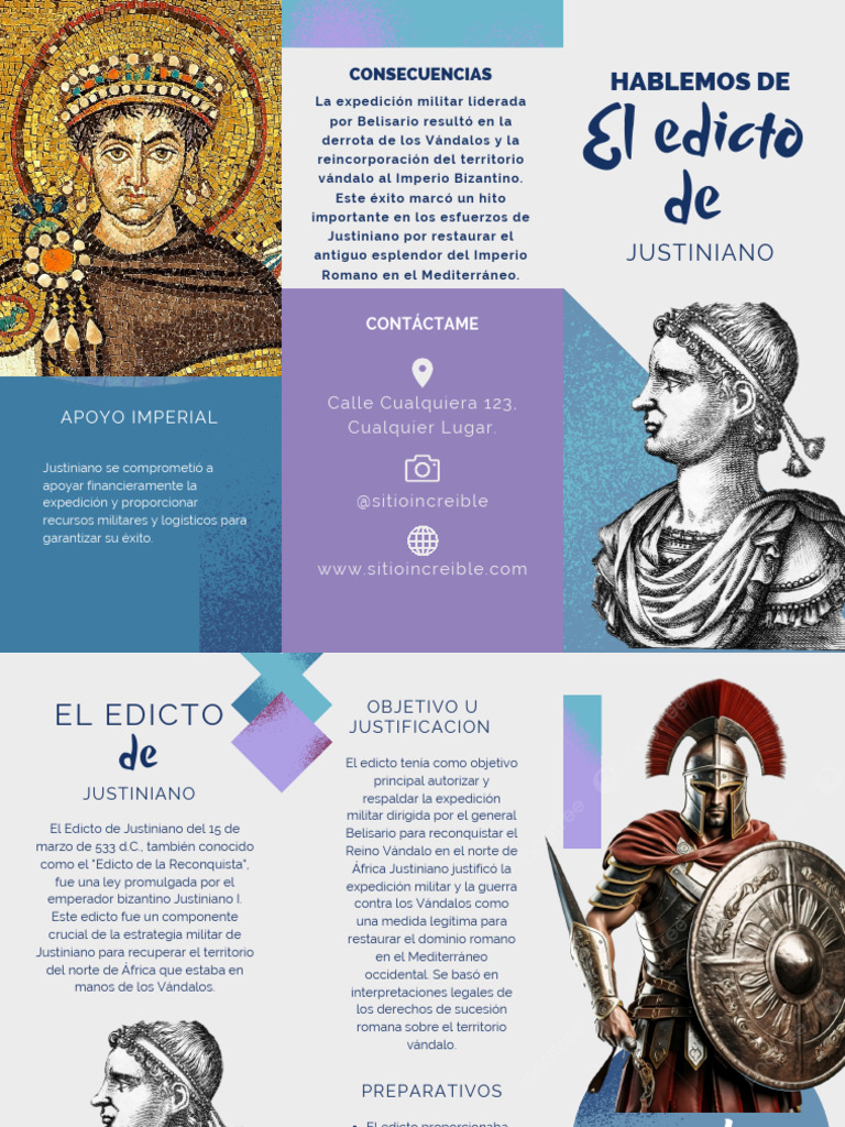 Edicto de Justiniano y la Reconquista | PDF | Justiniano I | imperio ...