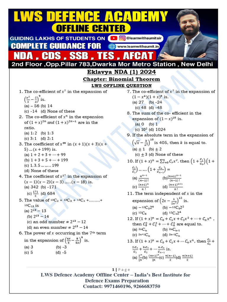 Binomial Question | PDF | Elementary Mathematics | Numerical Analysis