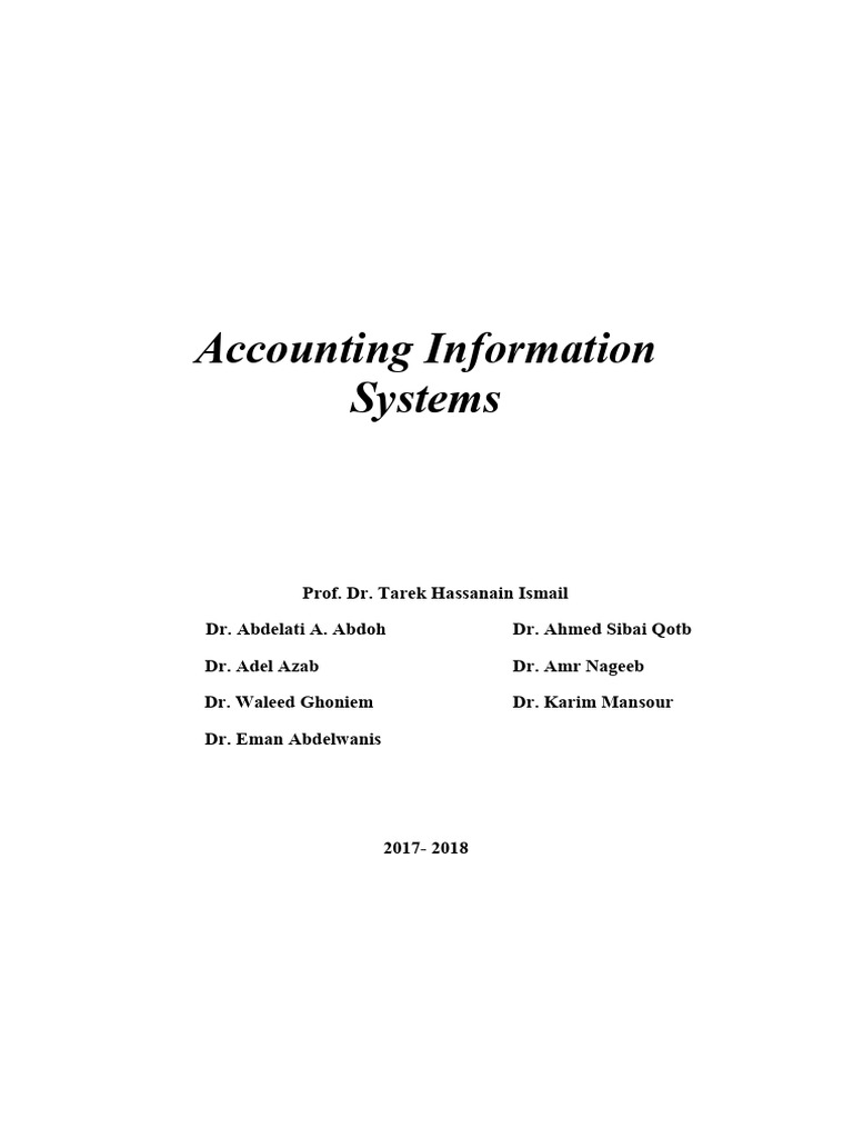 Accounting Information Systems Overview | PDF | Information | Accounting