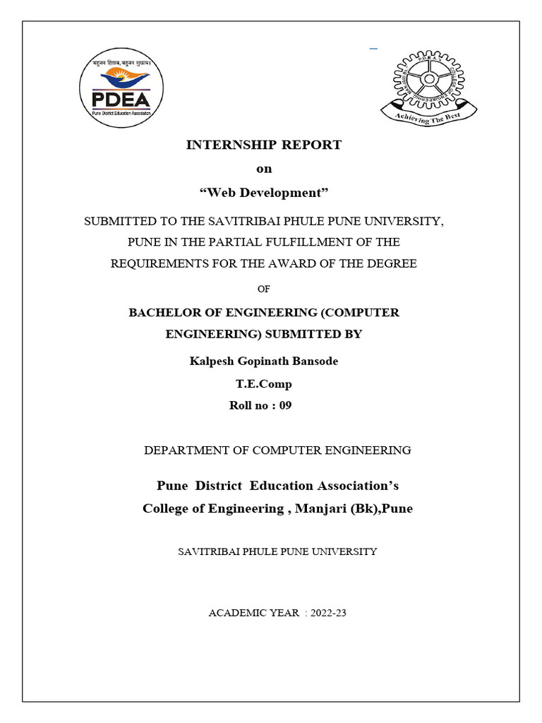 Final Internship | PDF | Web Development | Methodology