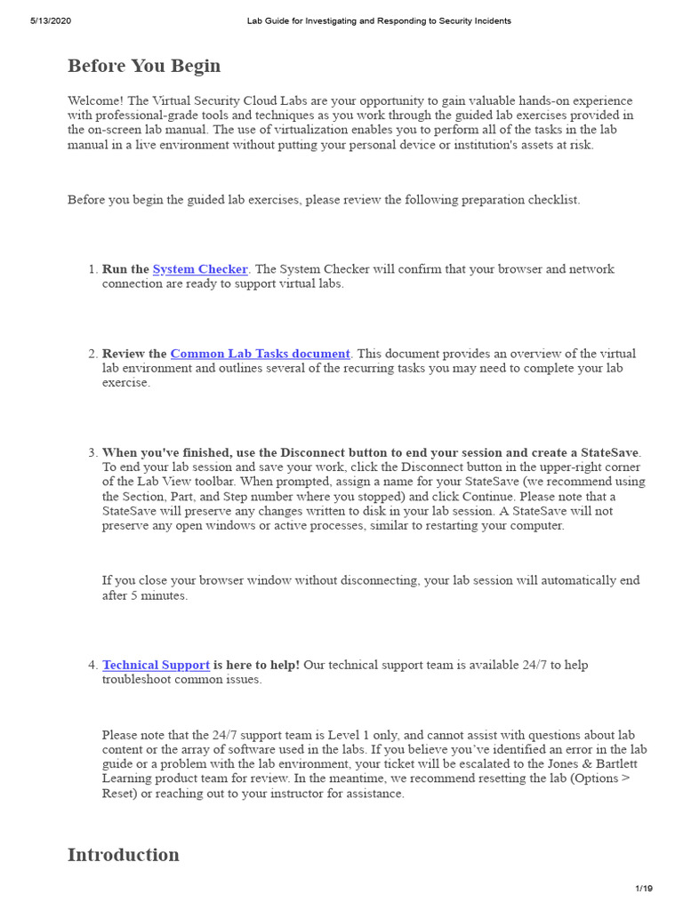 Lab Guide For Investigating and Responding To Security Incidents | PDF | Antivirus Software ...