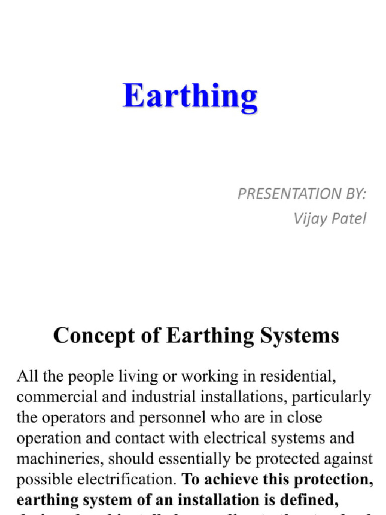 Concept of Earthing | PDF