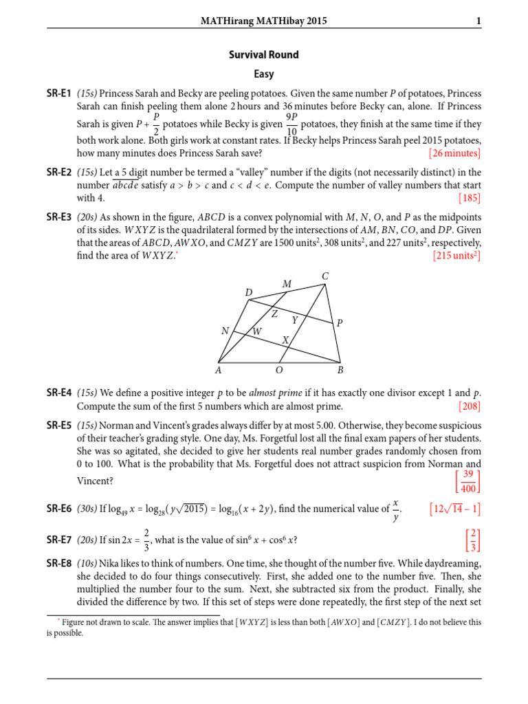 Math Ira 2015 Orals | PDF | Triangle | Mathematics