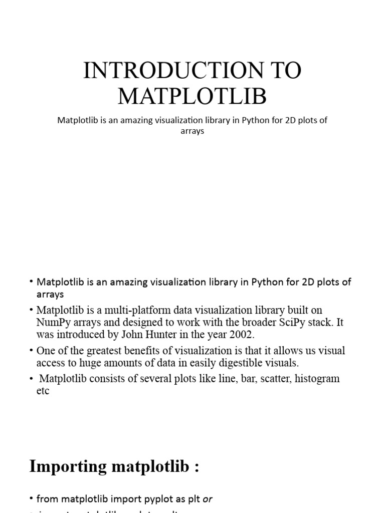 Introduction Tom at Plot Lib | Download Free PDF | Scatter Plot | Computer Programming