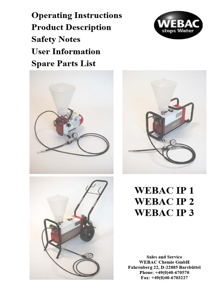 MAN WEBAC-IP1-3 en | PDF | Pump | Valve