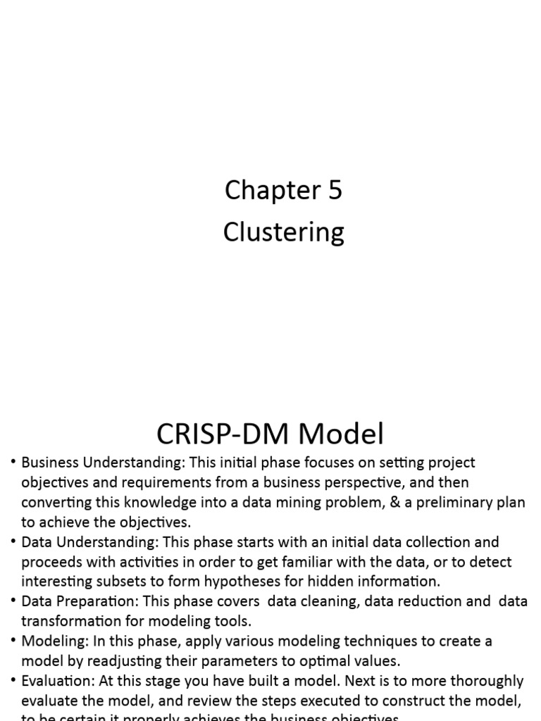 DM Chapter 5 (Clustering) | PDF | Cluster Analysis | Applied Mathematics
