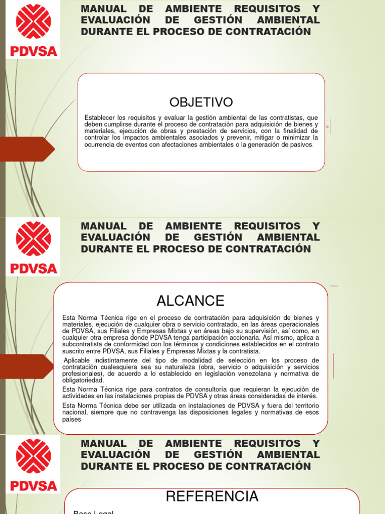 Presentacion Norma PDVSA.... | PDF | Entorno natural