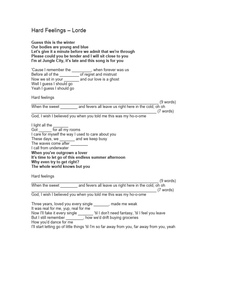 Hard Feelings | PDF