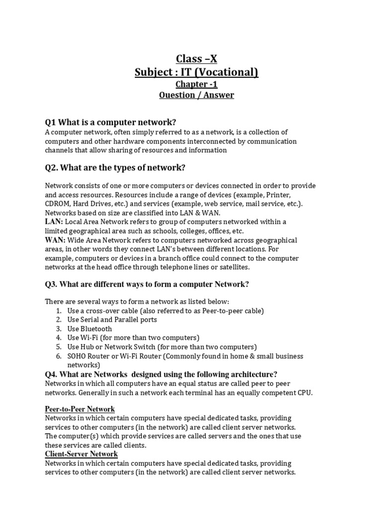 10 It ch1 | PDF | Computer Network | Internet Access