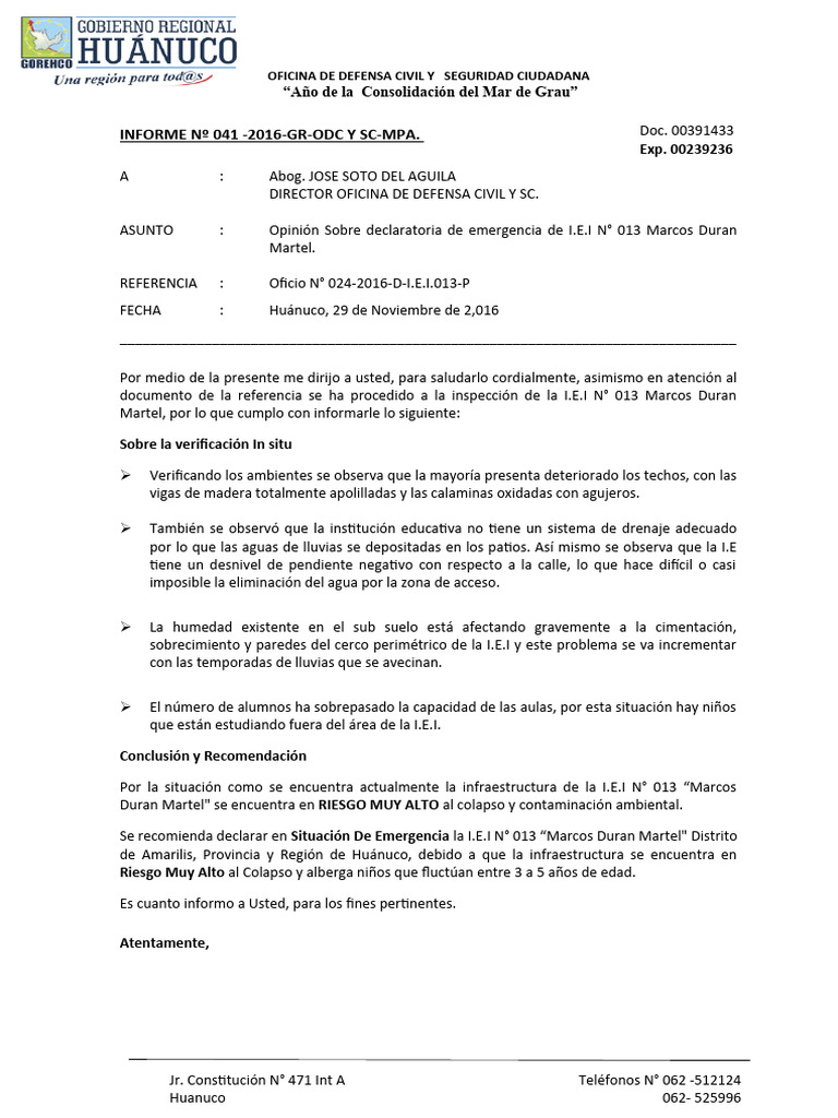 modelo de INFORME | PDF