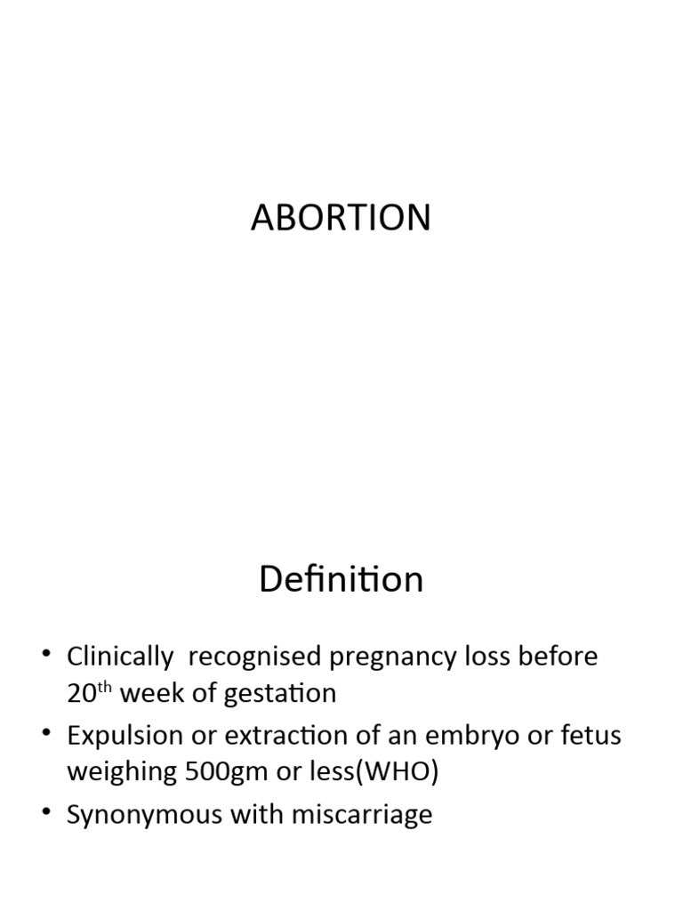 Abortion | PDF | Miscarriage | Pregnancy
