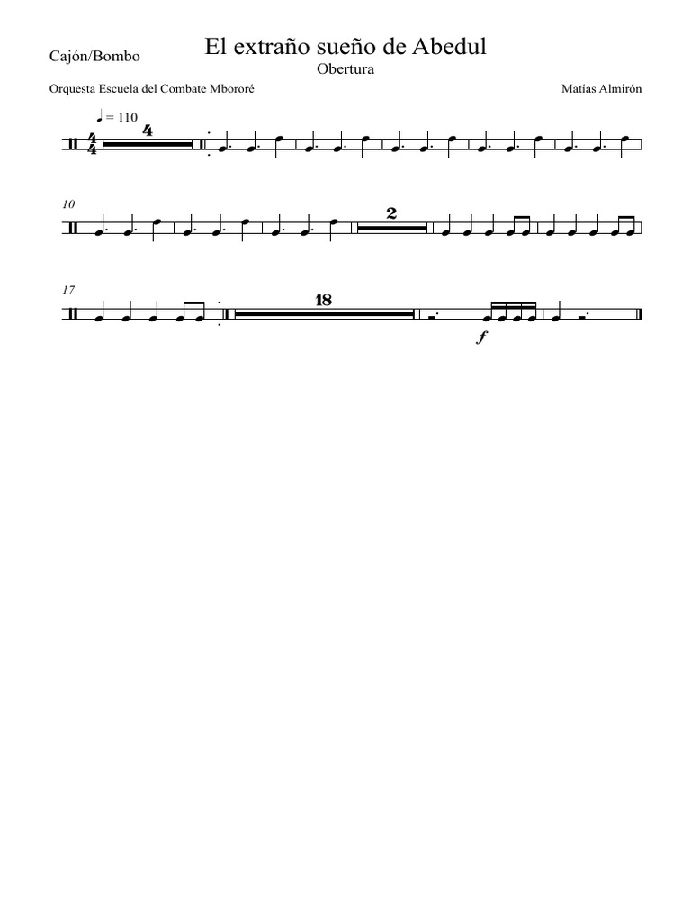 Obertura (Cajón-Bombo) | PDF