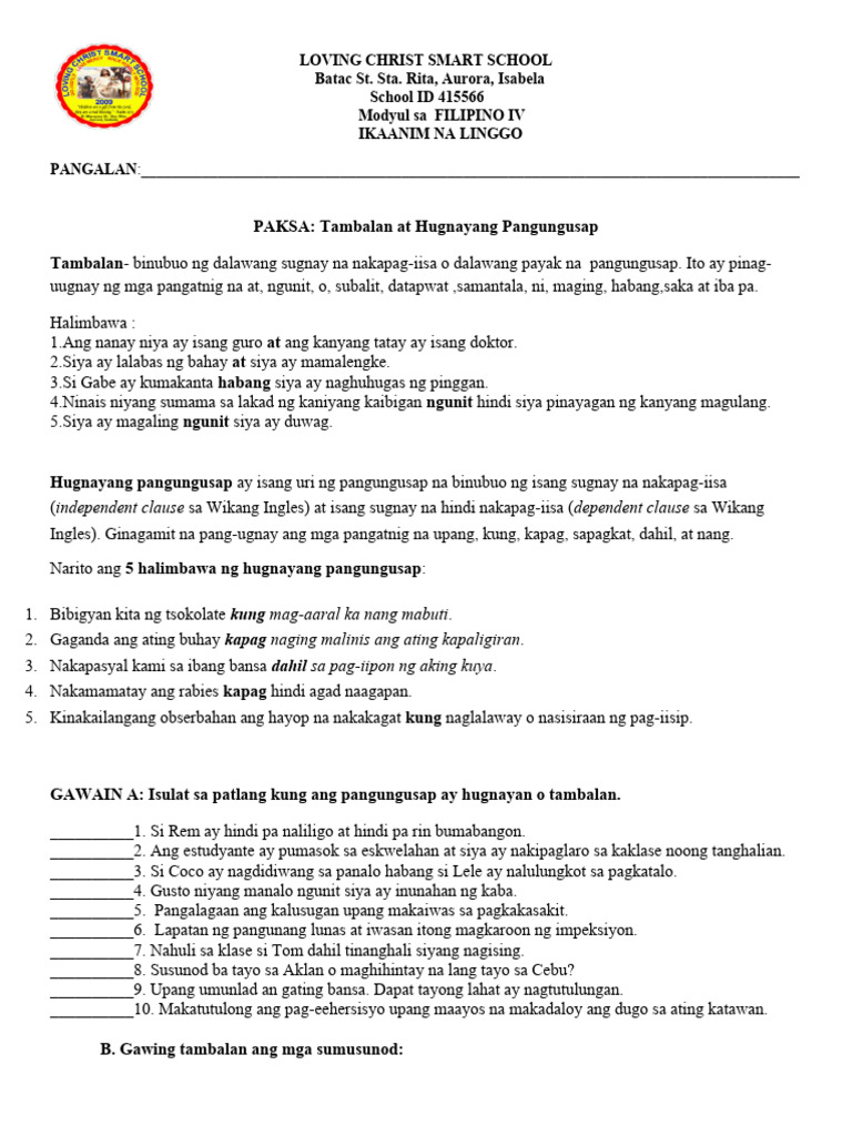 Filipino (Week 6) | PDF