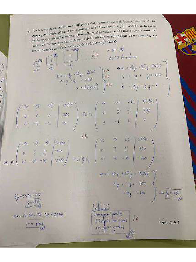 matrices segundo de bachillerato | PDF