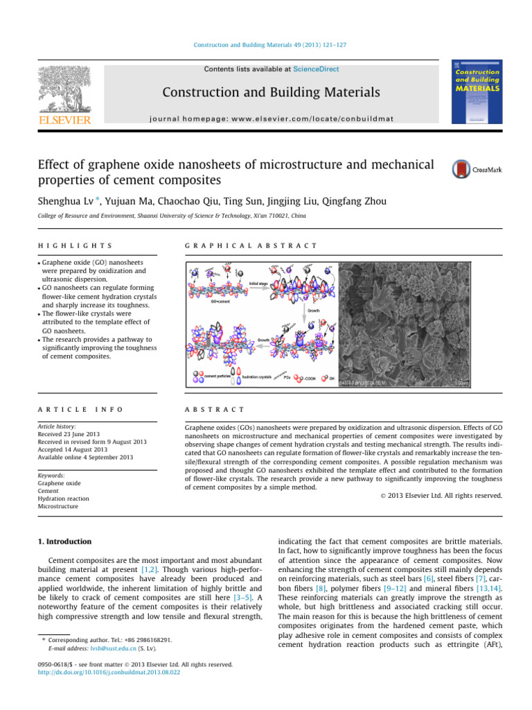 Effect of Graphene Oxide Nanosheets of Microstructure and Mechanical ...