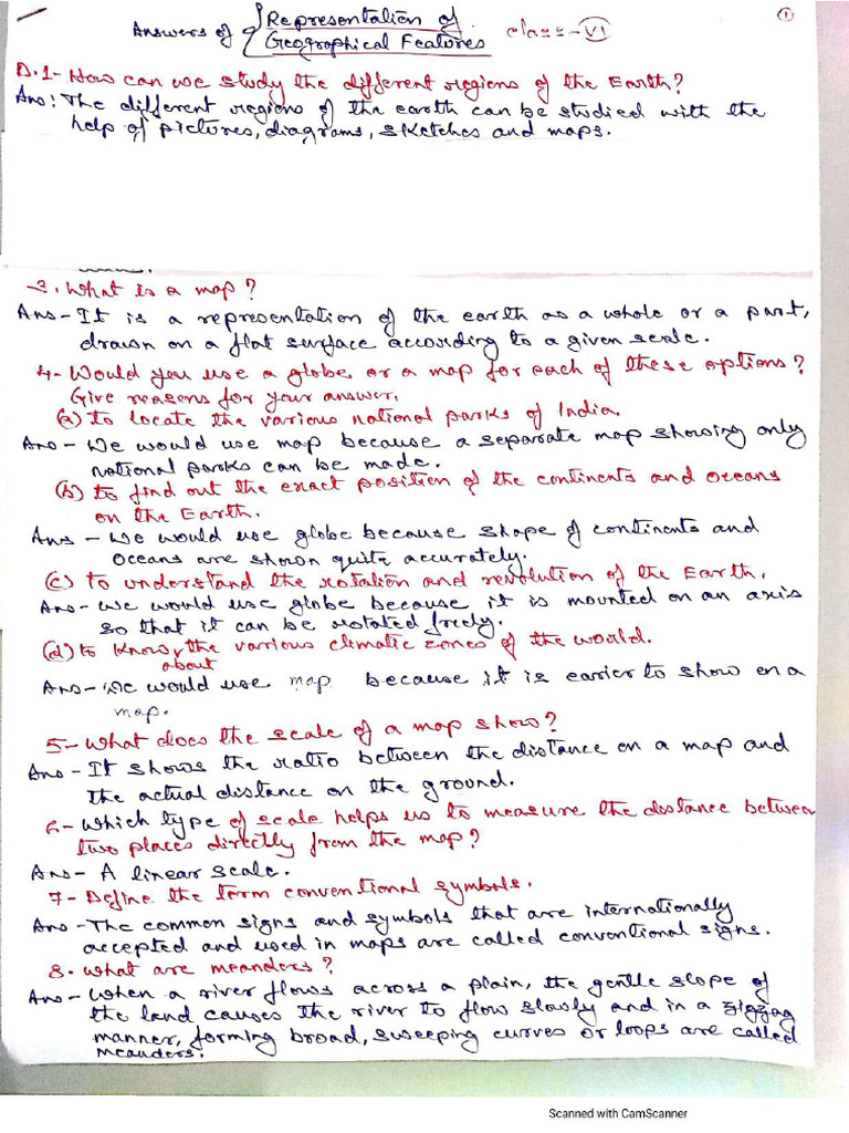 Geography-Maps Notes | PDF